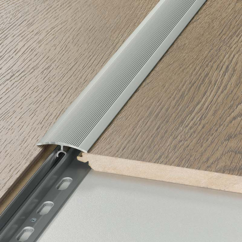 Profil de jonction à clipser 90cm alu argent parquet et stratifié Ep 7 ...